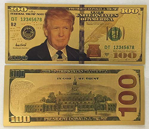 Authentic $100 President Donald Trump Authentic 24kt Gold Plated ...