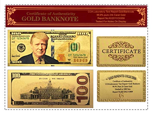 UNiQ Designs x1 100 President Donald Trump Imitation Gold Plated ...